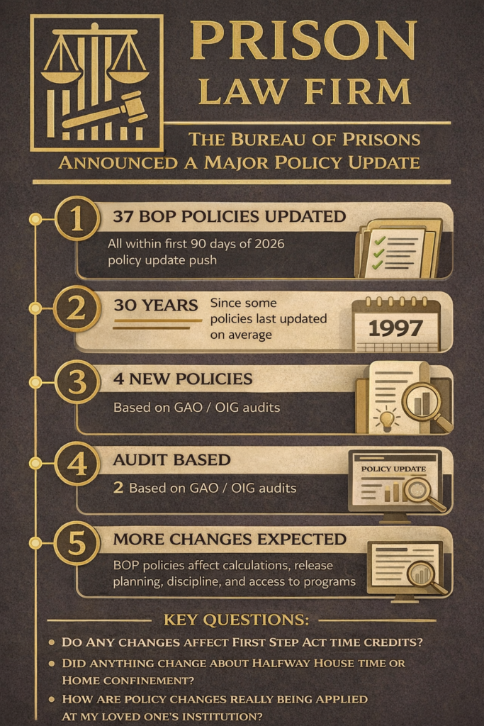 BOP Just Changed 37 Policies: What Federal Prisoners and Families Need ...